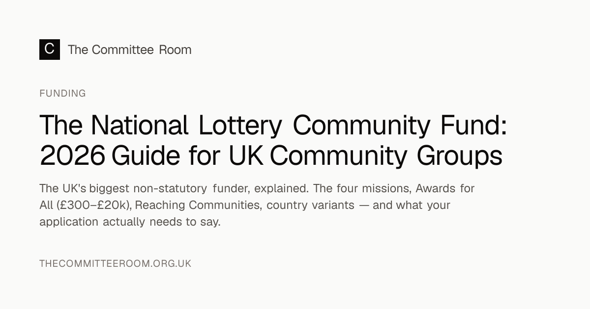The National Lottery Community Fund: 2026 Guide for UK Community Groups